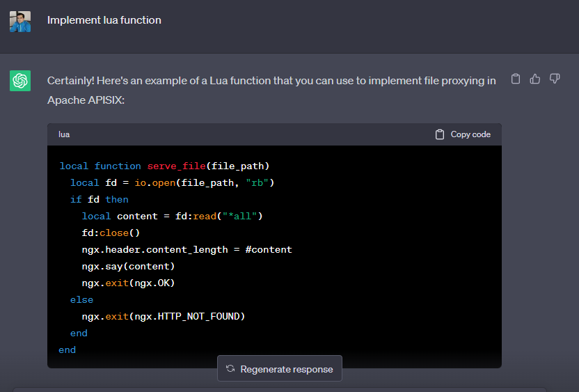 Custom Plugin Development For APISIX With Lua And ChatGPT - API7.ai